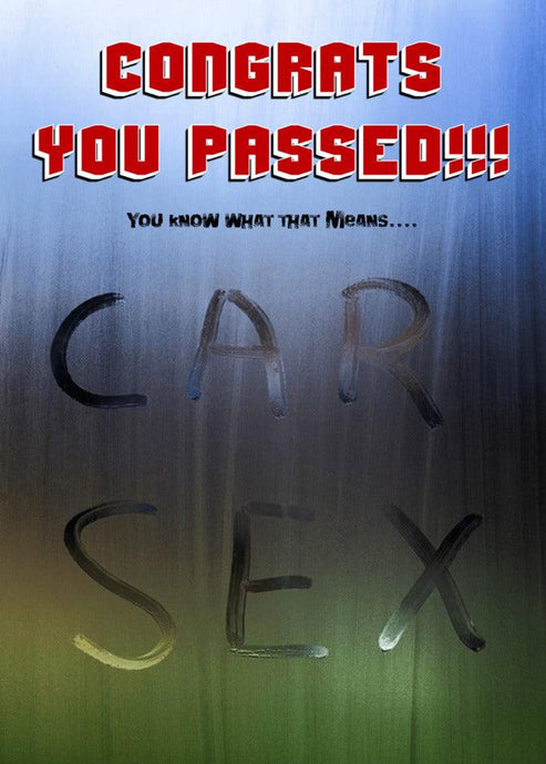 Car Sex Rude Congratulations Card – Twisted Gifts